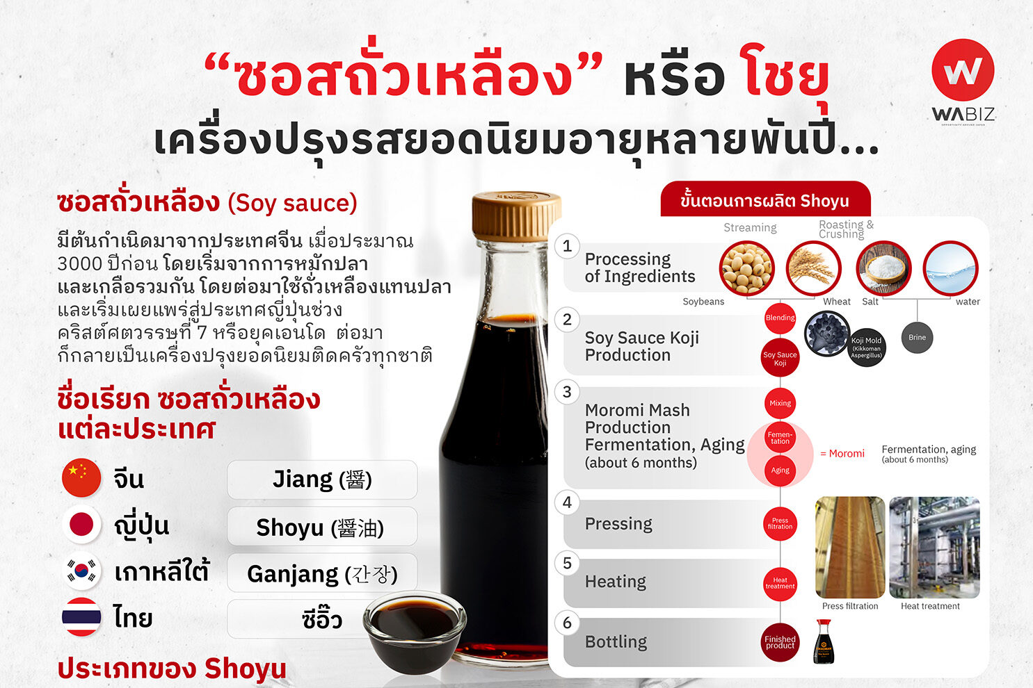 “ซอสถั่วเหลือง” หรือ โชยุ เครื่องปรุงรสยอดนิยมอายุหลายพันปี… - WABIZ